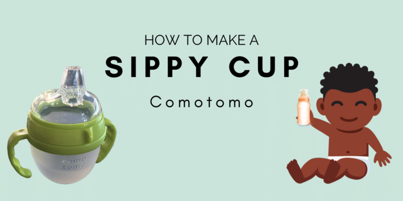 Comotomo sippy cup convert bottle to sippy cup and top.